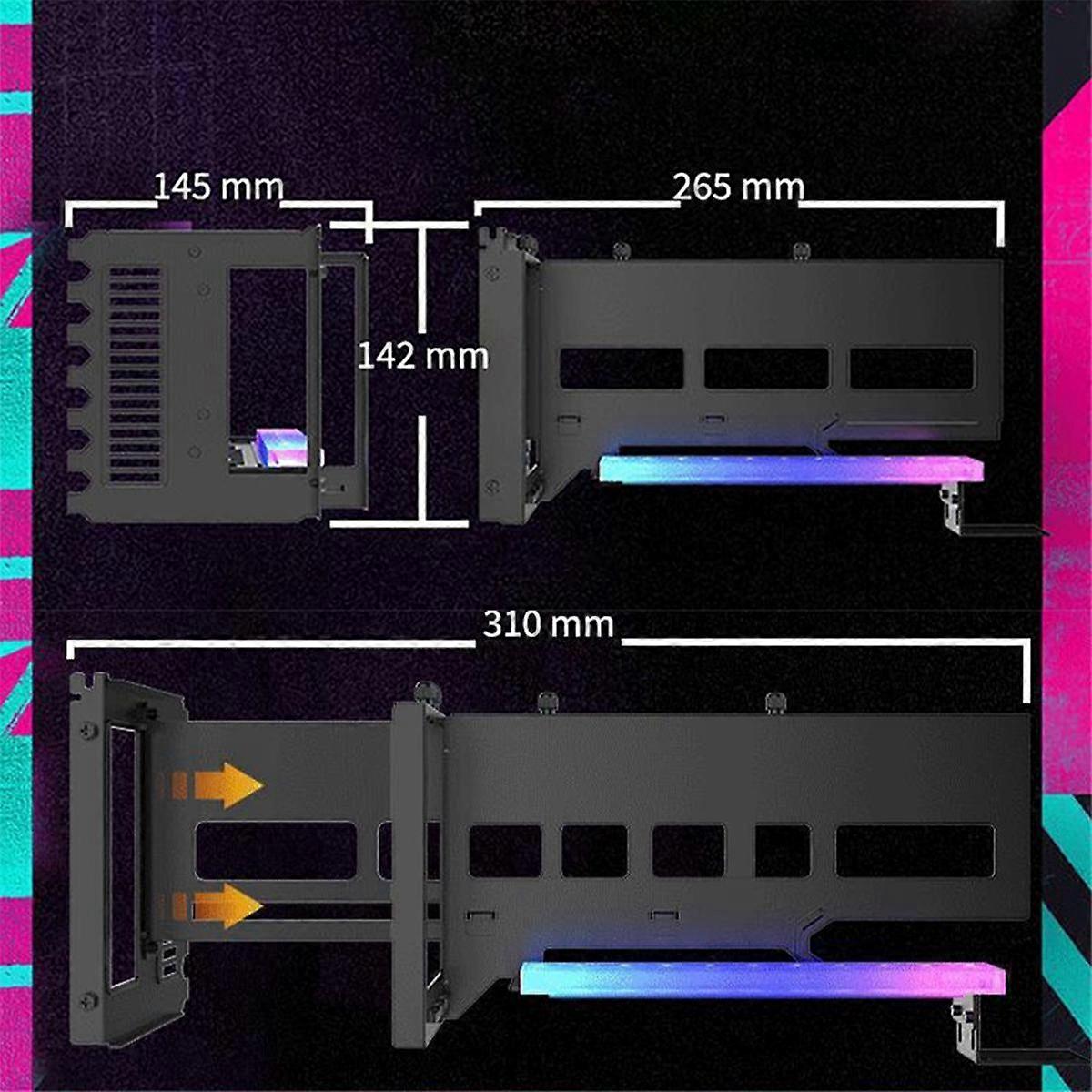 EZ-40 ARGB Graphics Card Vertical Bracket PCIe 4.0 X16 Adapter Cable ...