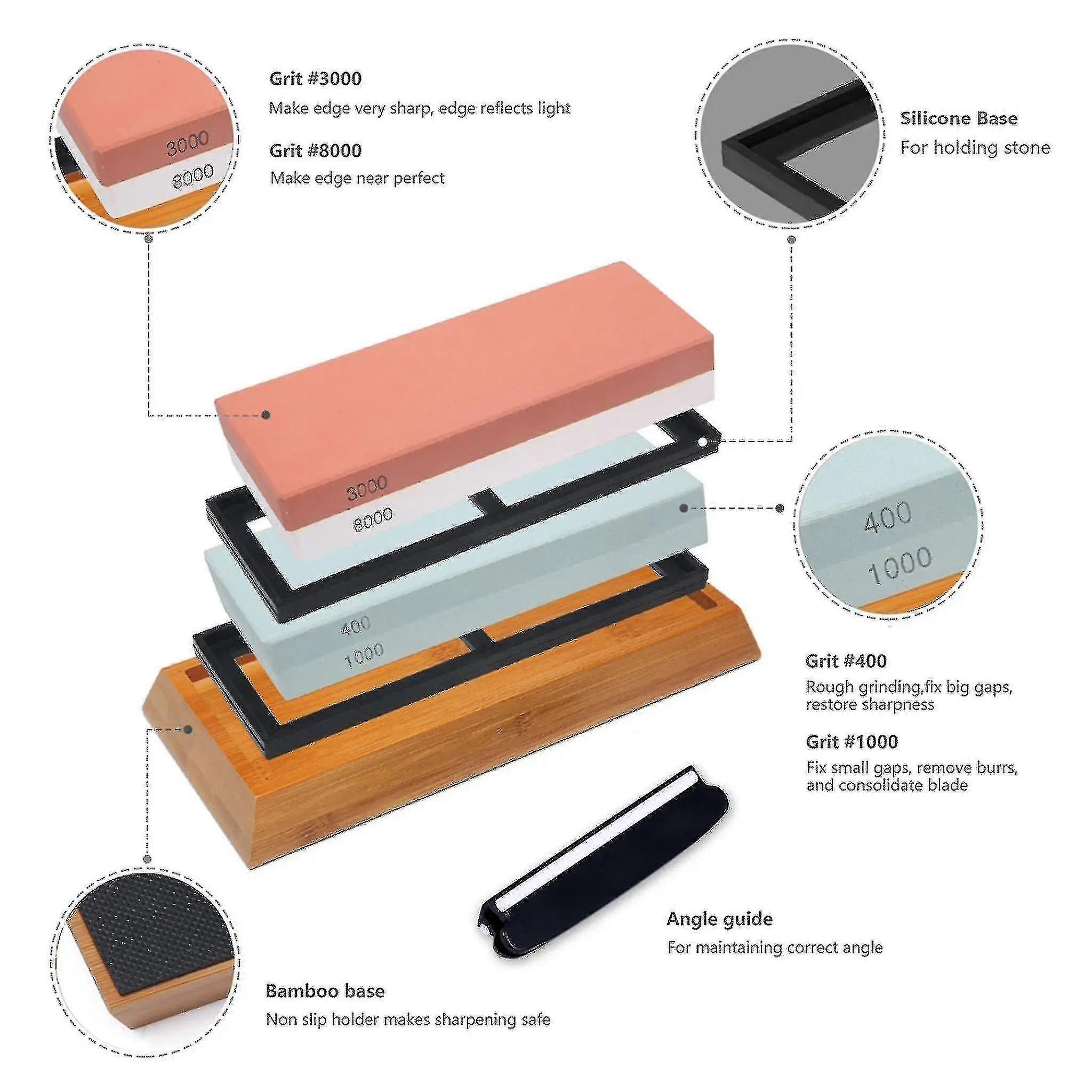 400/1000 3000/8000 Grit Premium Sharpening Stone Sharpening Set Ideal ...