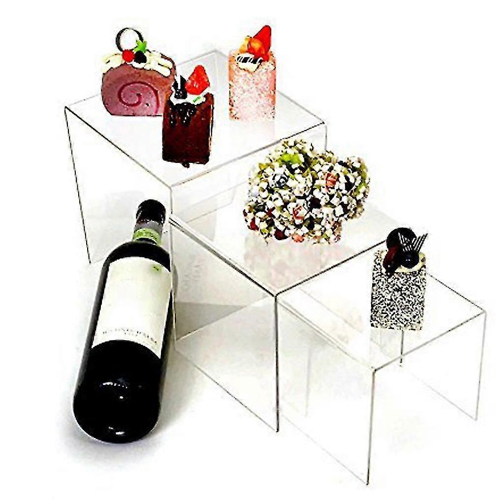 Acrylic Display Risers 3 Size Steps Acrylic Display Stand Anti ...