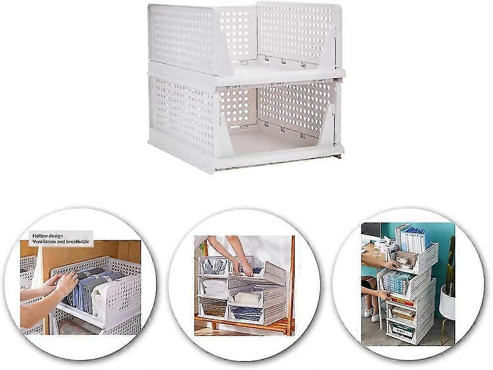 Stackable Clothes Storage Basket Organizer Sliding Wardrobe Drawer ...