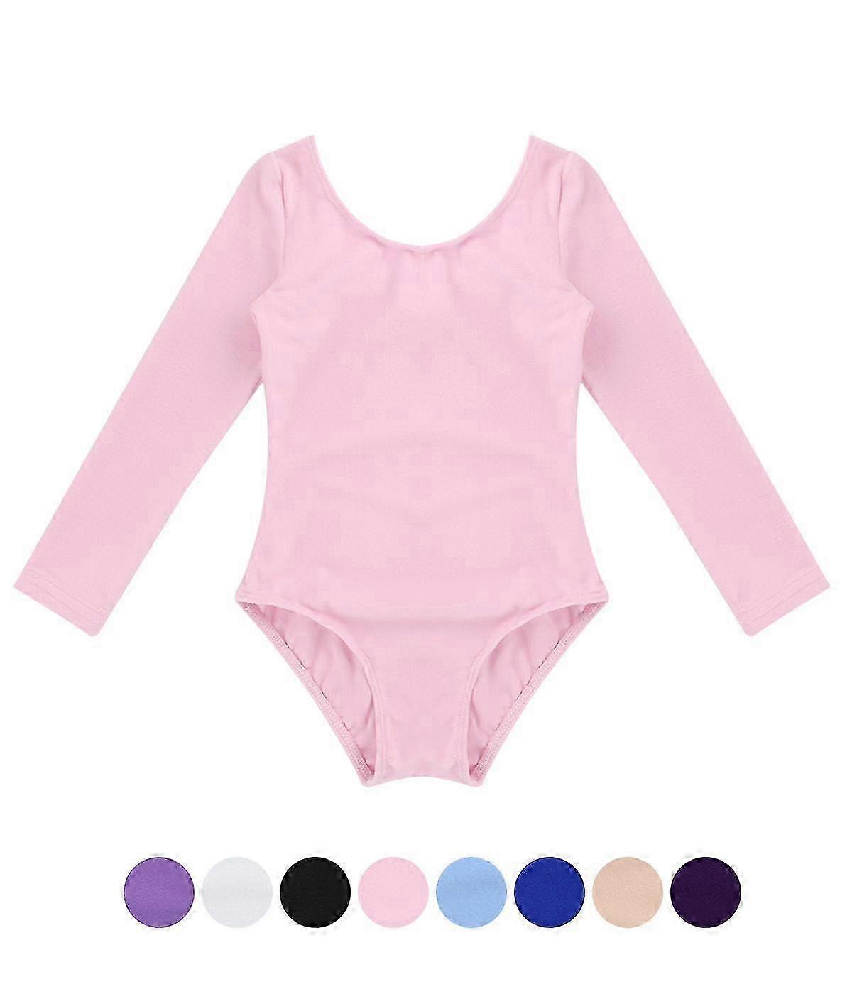 Girls' Long-Sleeve Dance Bodysuits with Gymnastics Leotards for Kids ...