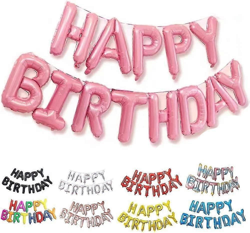 Happy Birthday Balloon Pink Banner / Pink Happy Birthday Banner / Pink ...