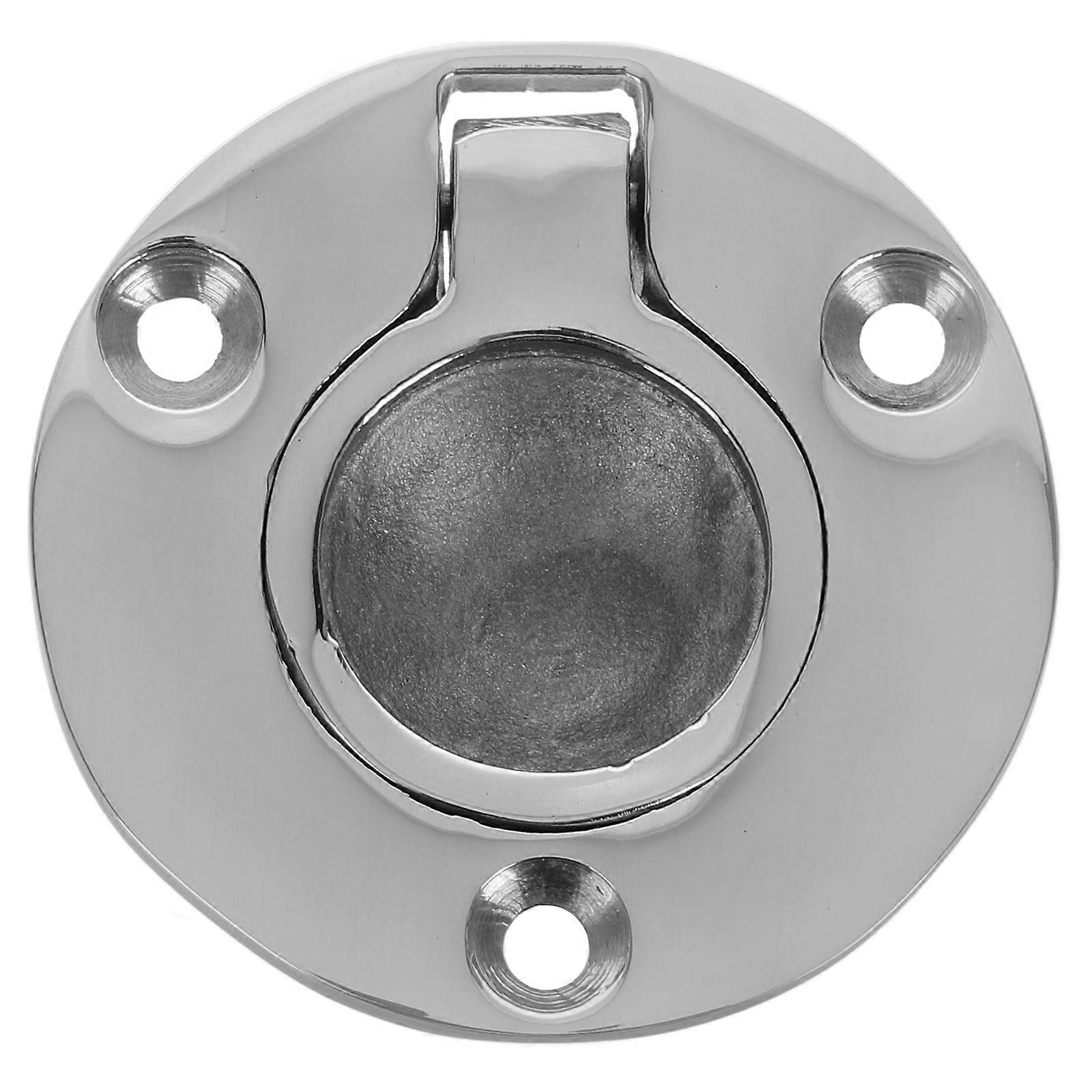 Flush Handle Round Recessed Door Pull Stainless Steel Latch with Screws ...