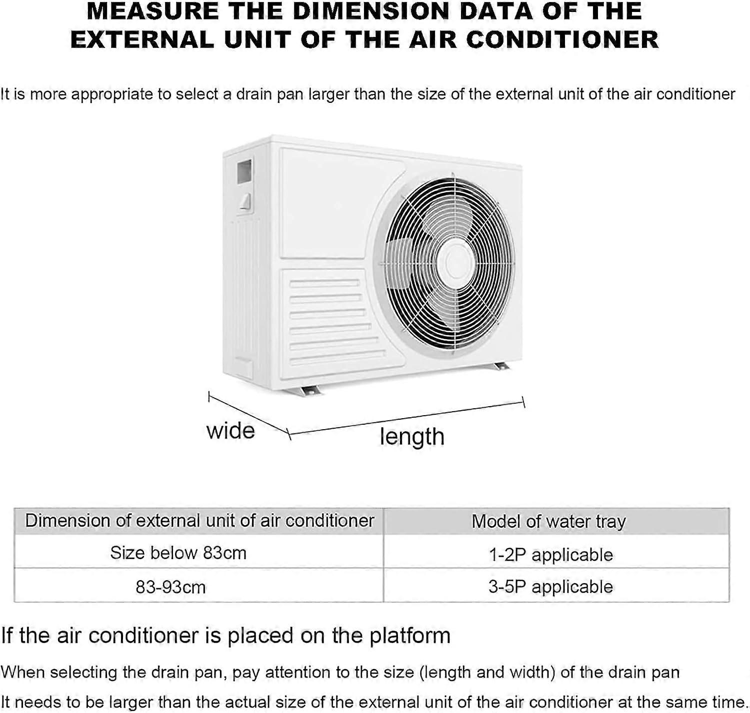 Universal Air Conditioner Drain Pan with Tubing, Outdoor Split AC Drip ...