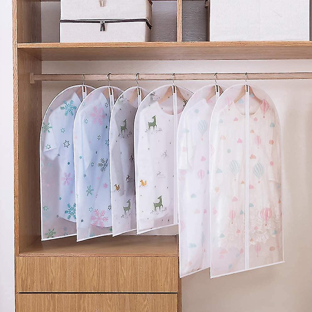Pxcl 6 Pieces Transparent Garment Covers, Suit Cover, Garment Dust Bag ...