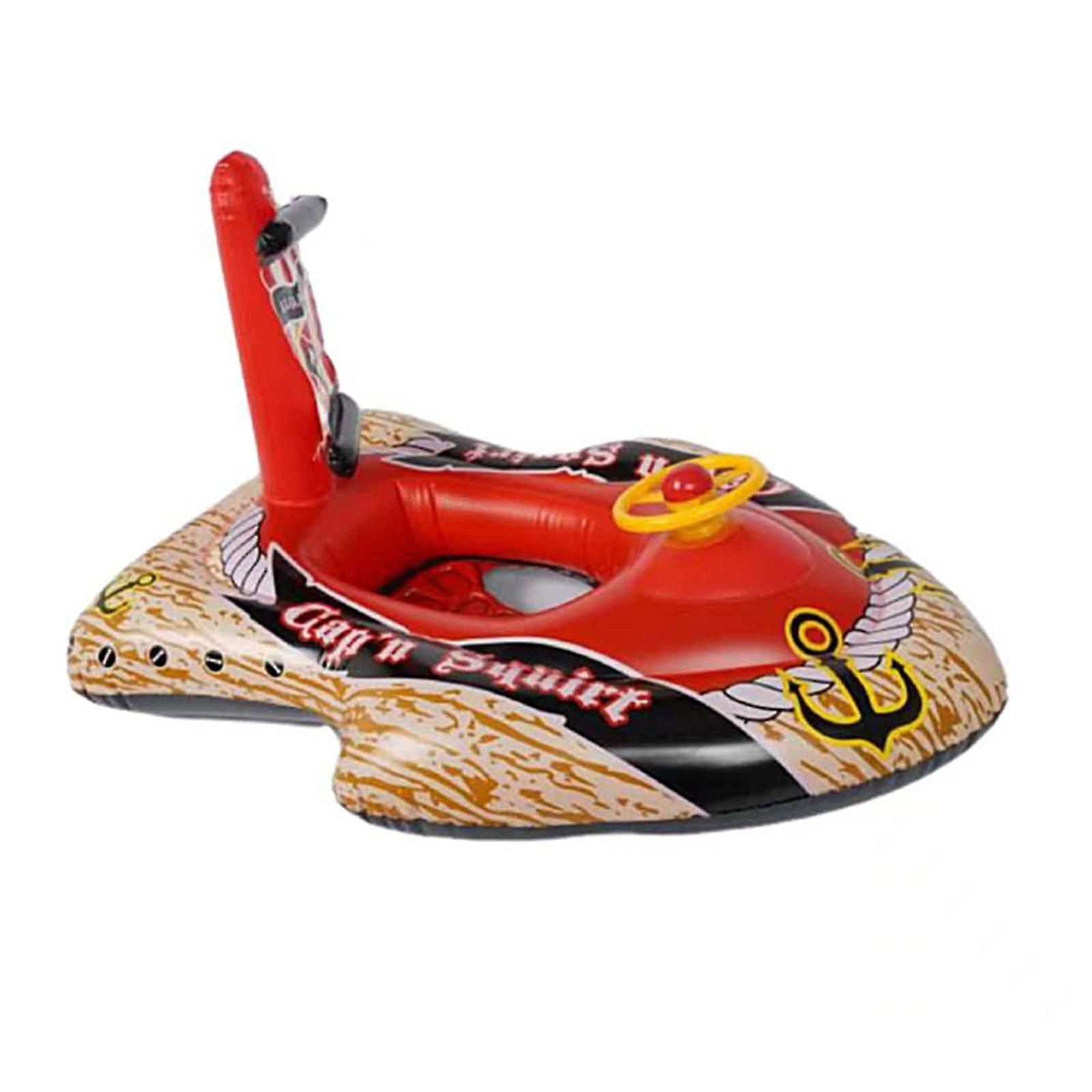 Summer Inflatable Pirate Boat Pool Float For Kids With Built-in Squirt ...