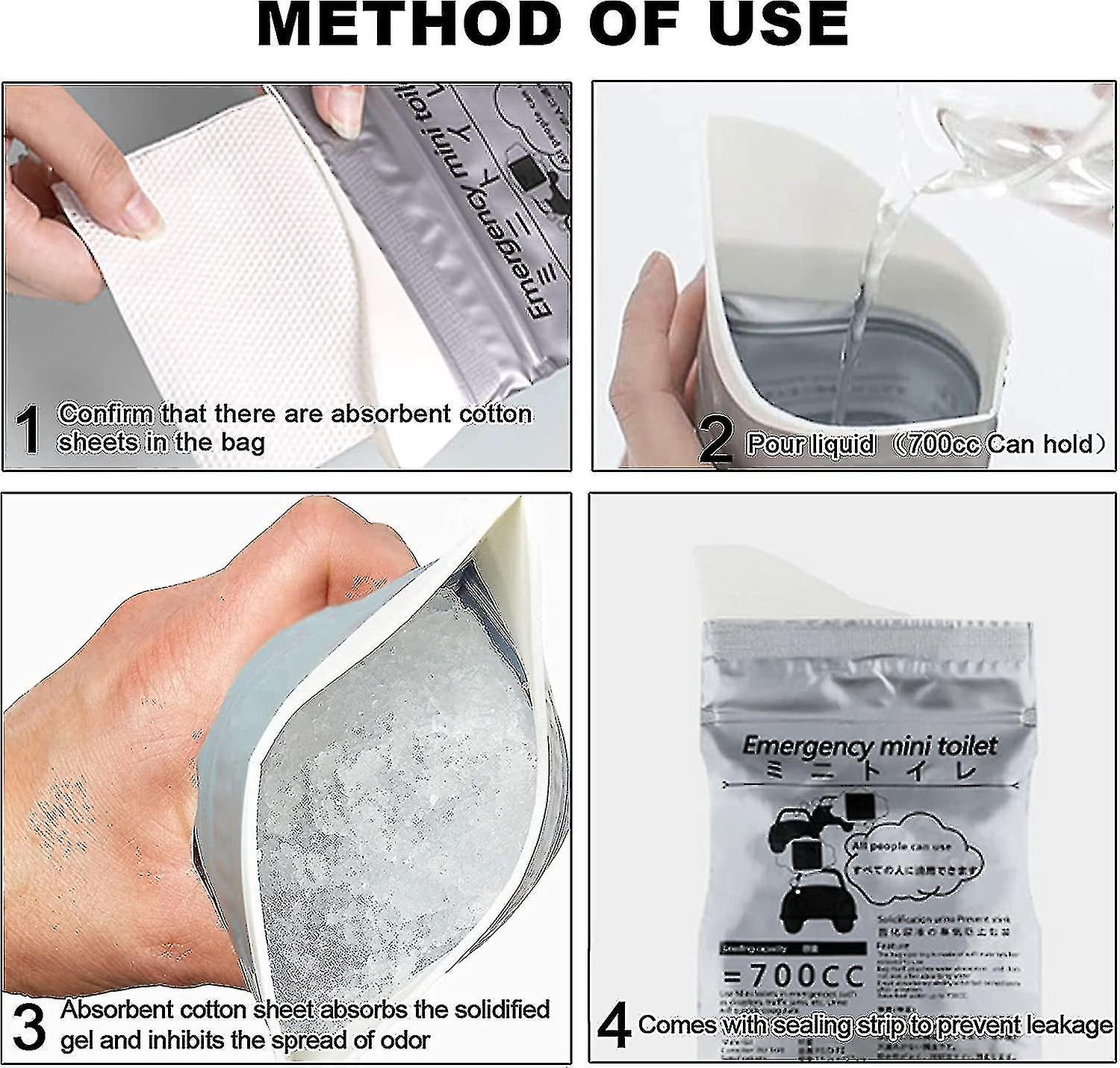 Disposable Urinal Bag, 8pack Portable Camping Pee Bags, Vomit Bags ...