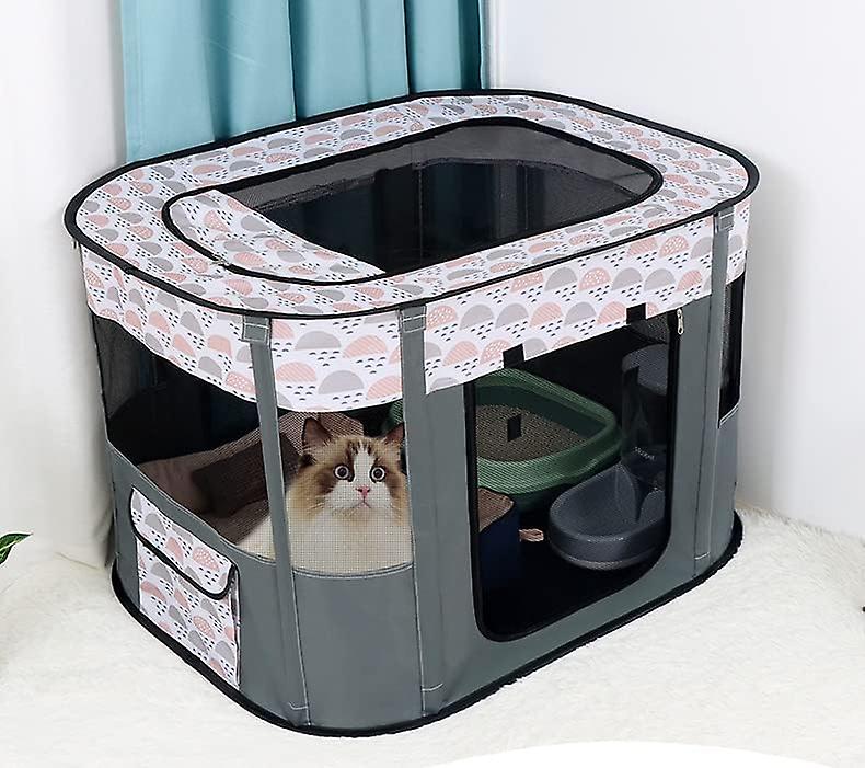 Portable Dog House Pets Fence Foldable Pet Playpen Delivery Room Cats ...