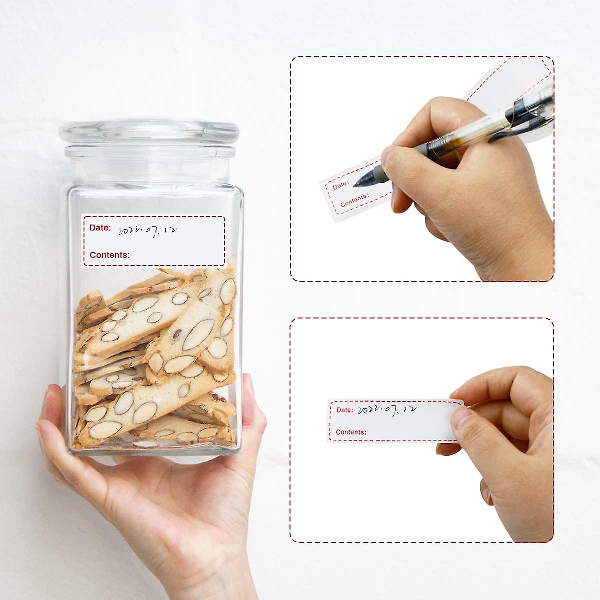 250pcs 2 Rolls Self-adhesive Removable Freezer Labels - Food Date ...