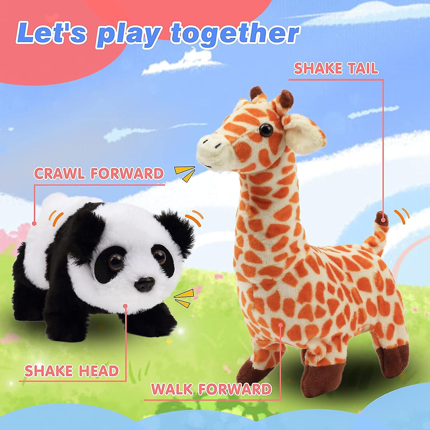 Crawling Panda Interactive Electronic Pet Plush Toy With Sounds And ...