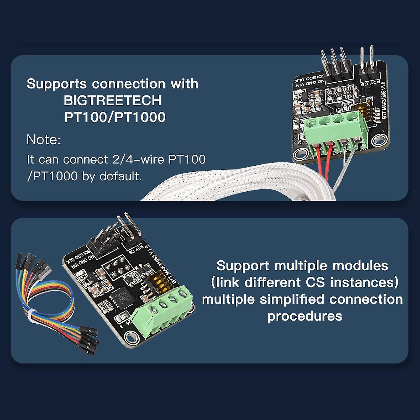 3d Printer Temperature Sensor Module Bigtreetechmax31865 V1.0 Pt100 ...