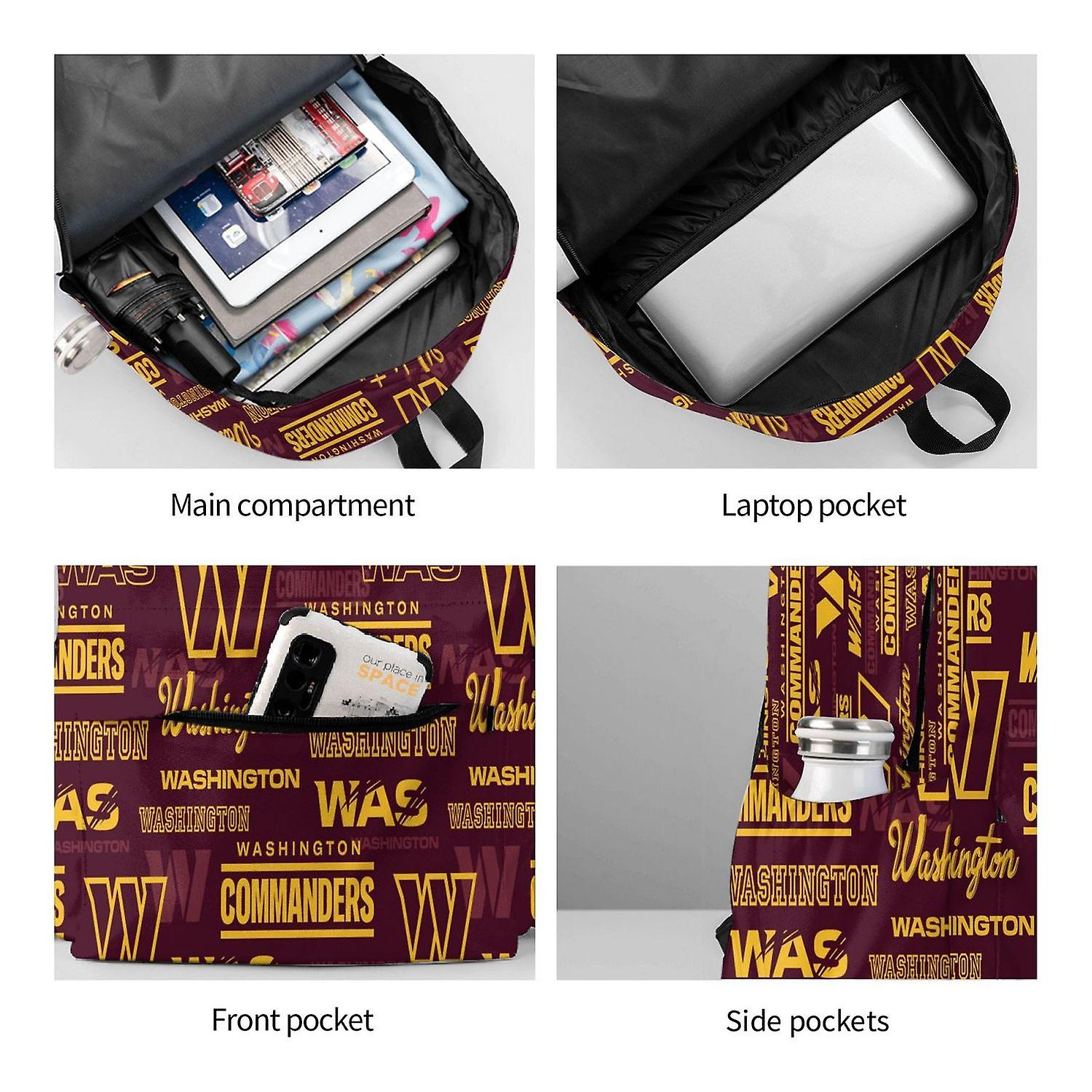 Washington Commanders Football School Backpack , Sports Laptop Bag ...