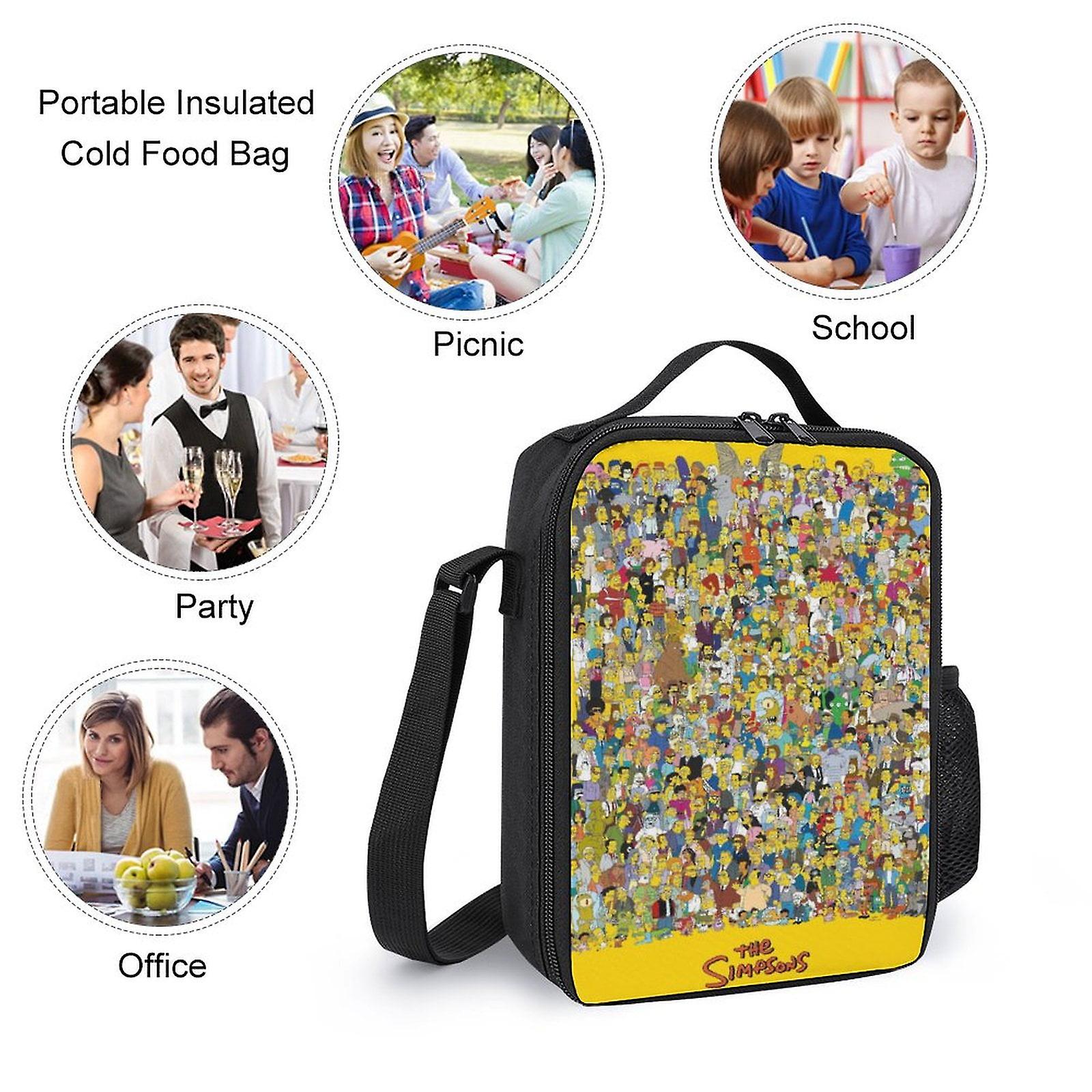 Simpsons Backpack With Lunch Bag Pencil Bag 3D Printing Cartoon ...