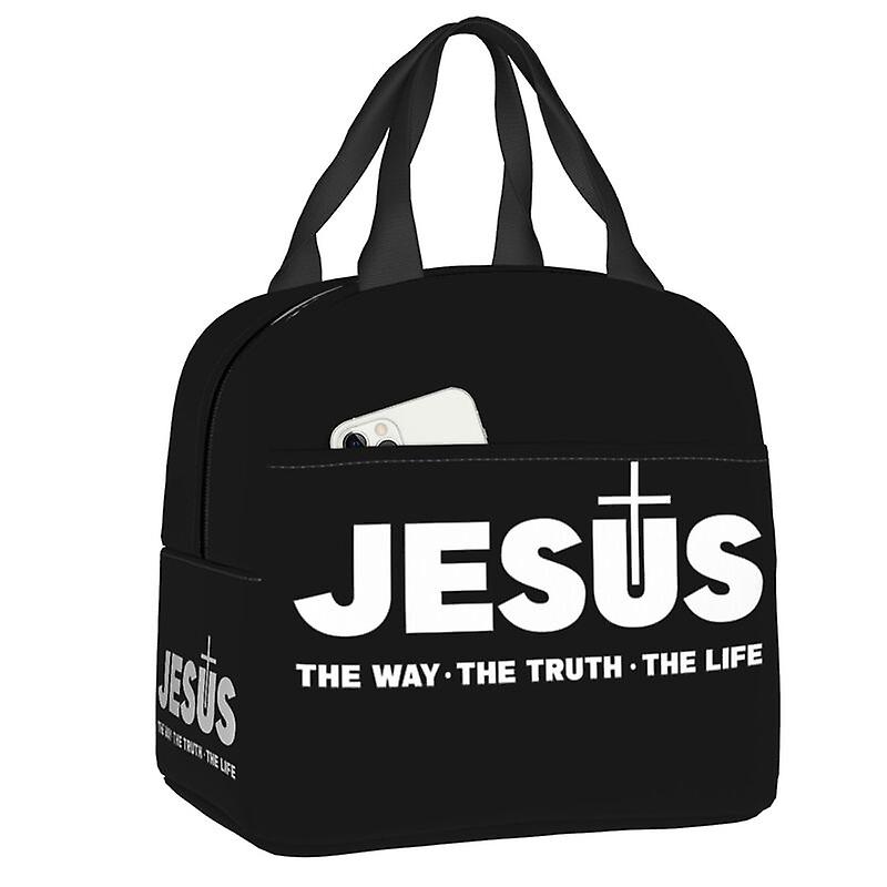 Jesus Christ On The Cross God Lunch Bag Women Cooler Warm Insulated ...