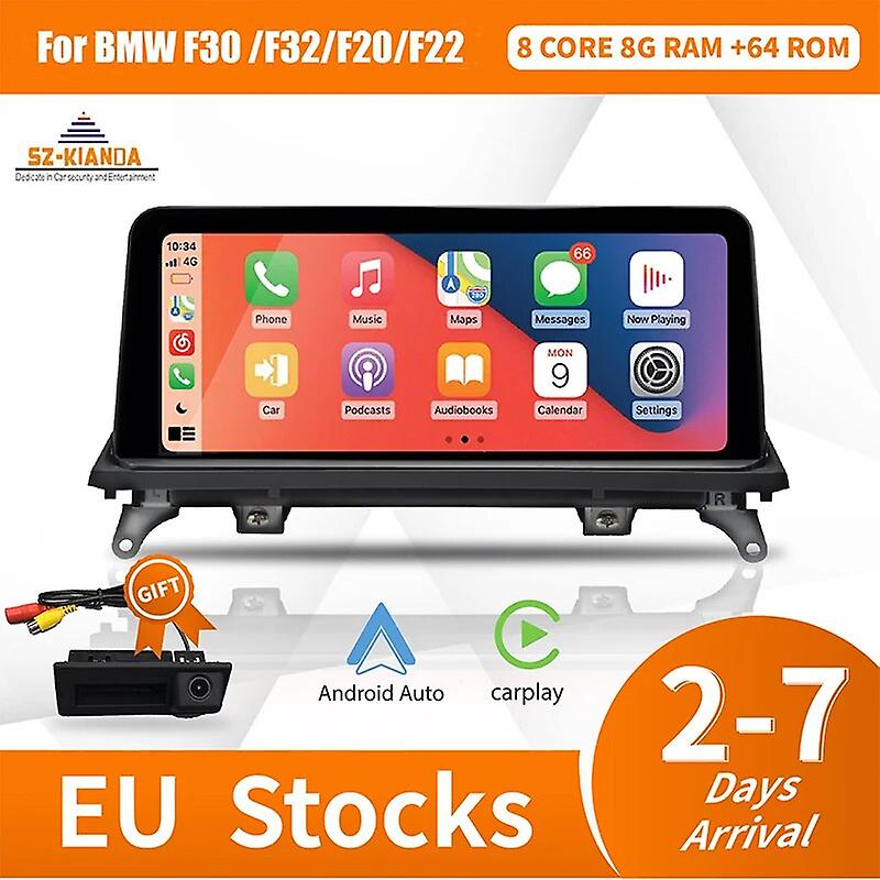 10.25'' Wireless Apple Carplay Android Auto Multimedia Display Screen For Bmw 1 2 3 4 Series F20 ...