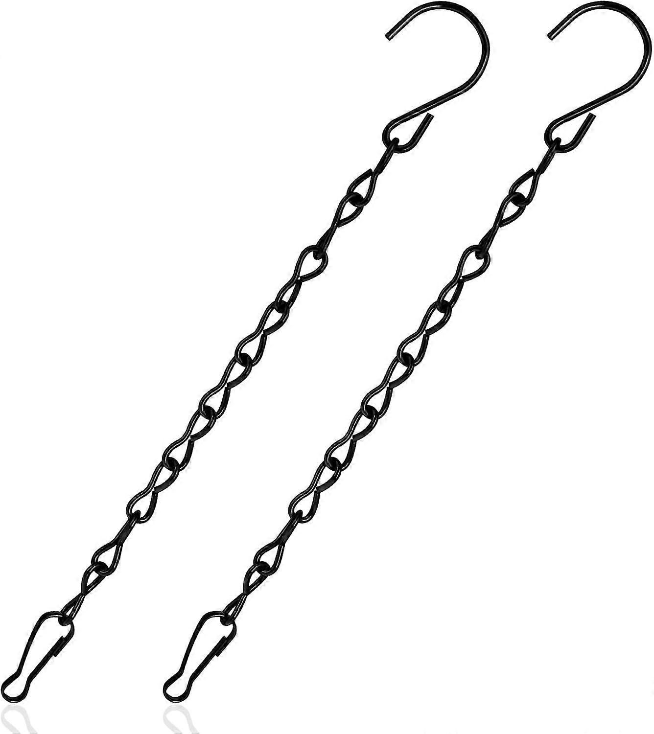 2 Pcs Black Hanging Chains - 9.5 Inch Metal Chains with Hooks for ...