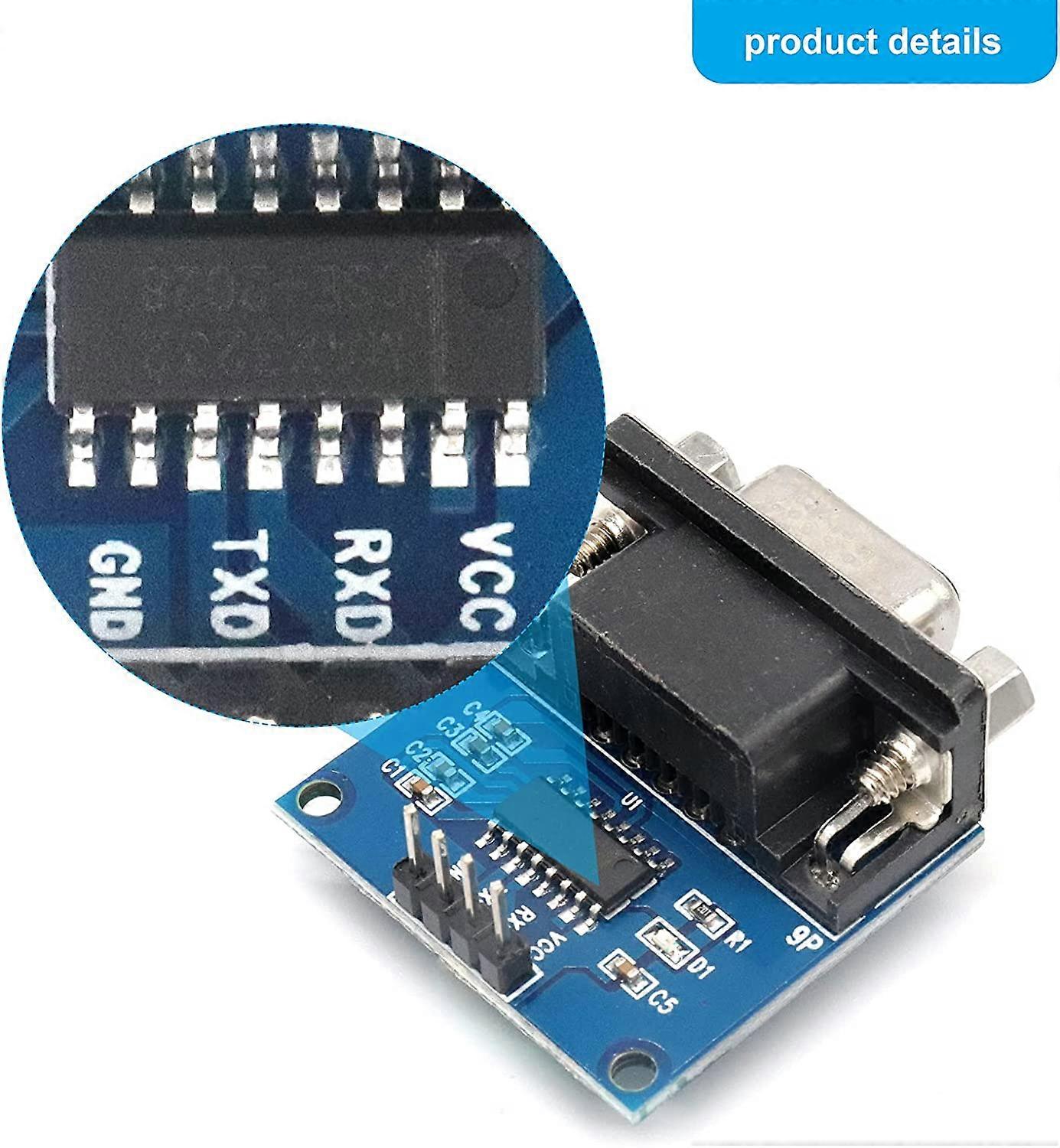 5 Pack MAX3232 Connector Chip - RS232 to Female TTL Root Module ...