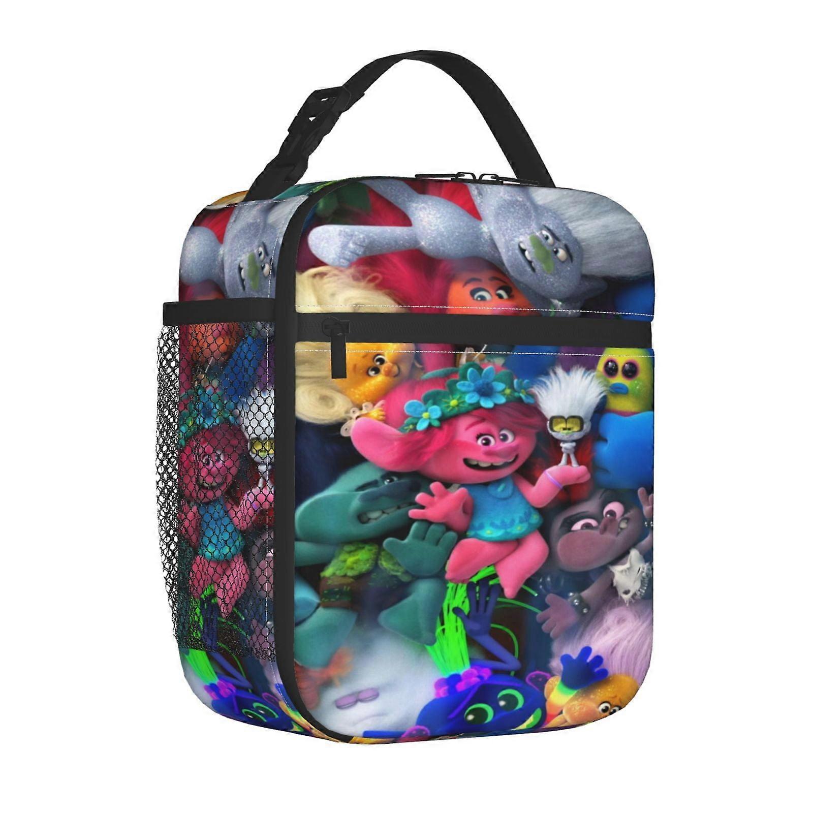 Anime Cartoon Trolls World Tour Lunch Box - Insulated Lunch Bag For ...