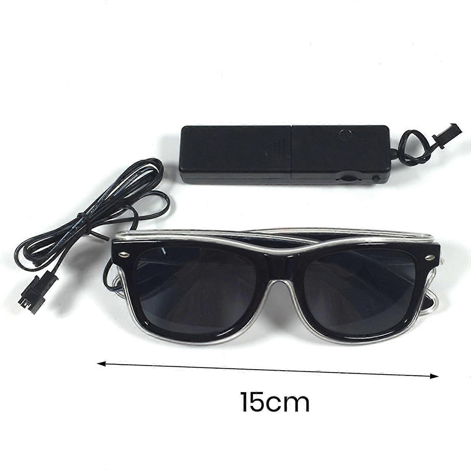 Party Sunglasses Light Up LED Unisex Wire Neon Glow in The Dark ...