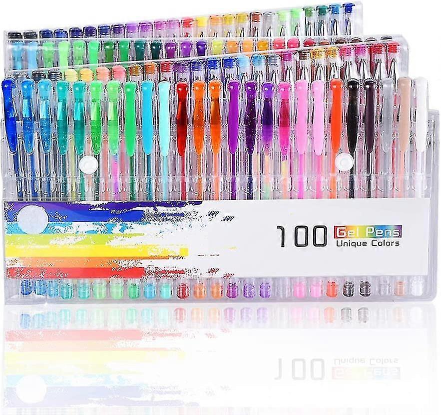 100 Pieces Glitter Gel Pens Gel Pens Set Multicolor Gel Pens Set Great ...