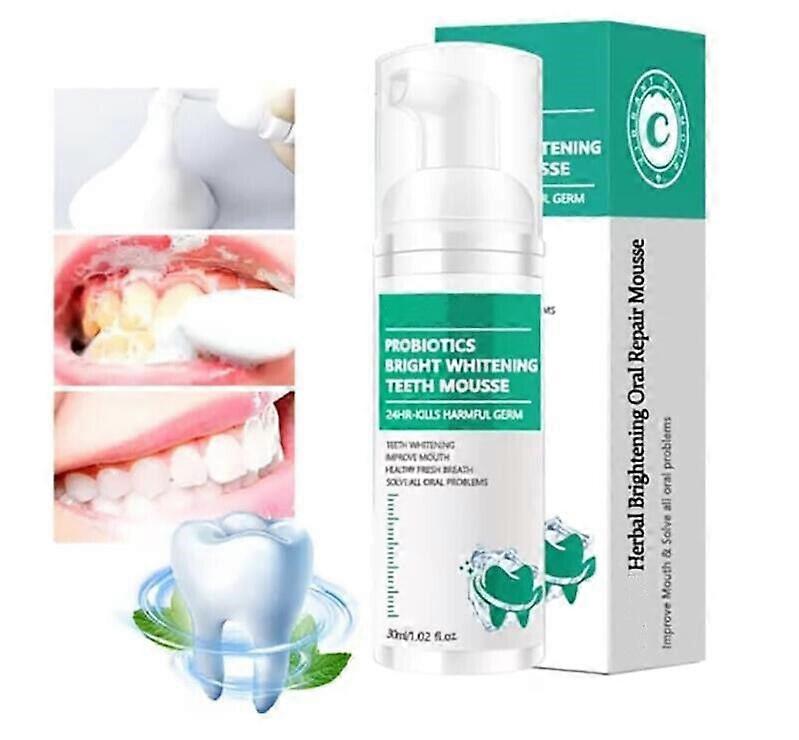 1/2/3Pcs Probiotics Bright Whitening Teeth Mousse Oral Repair Mousse | Fruugo UK