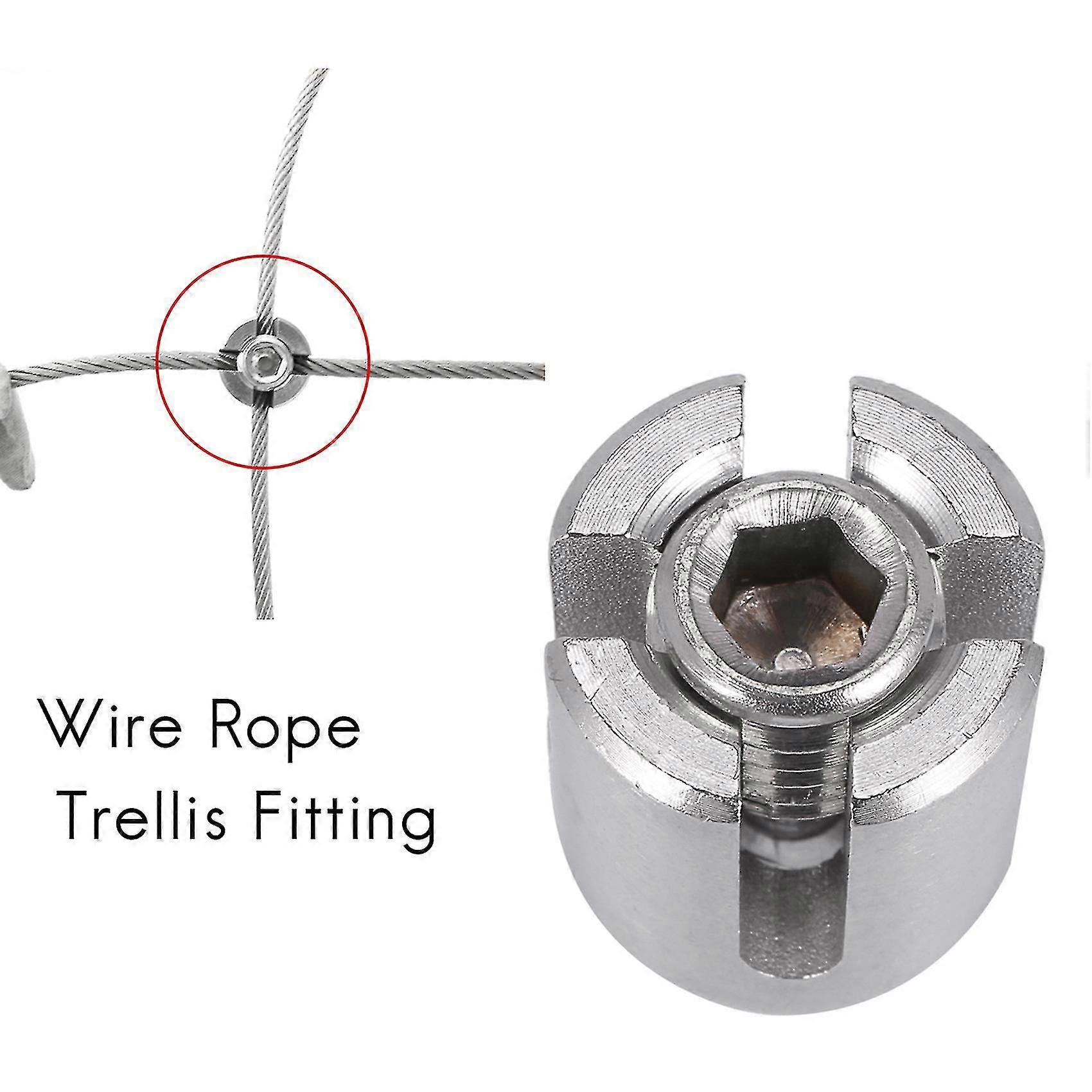 8 Pcs Stainless Steel Wire Rope Green Wall Trellis Fitting Clip 3mm ...