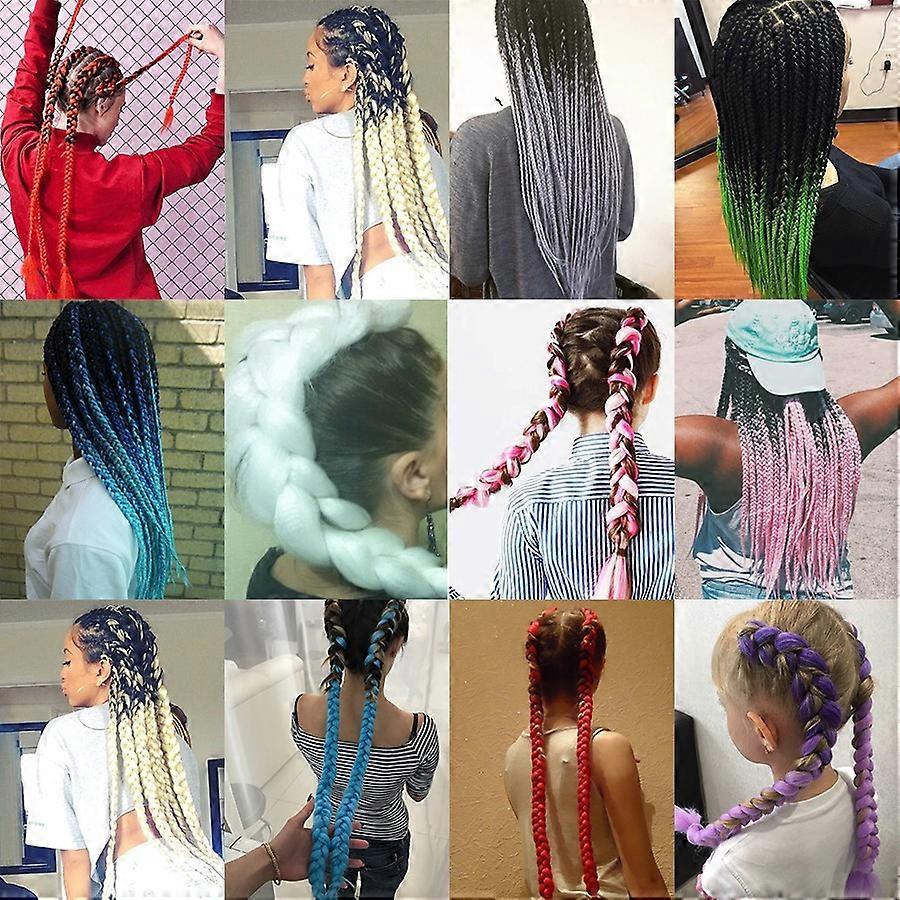 3 bundles Braiding Hair Pre Stretched Braiding Hair Extention Jumbo ...