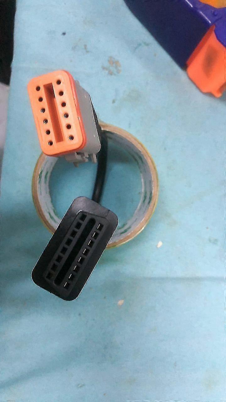 Obd 12pin To 16pin Cable For Komatsu For Cummins Adapter | Fruugo UK