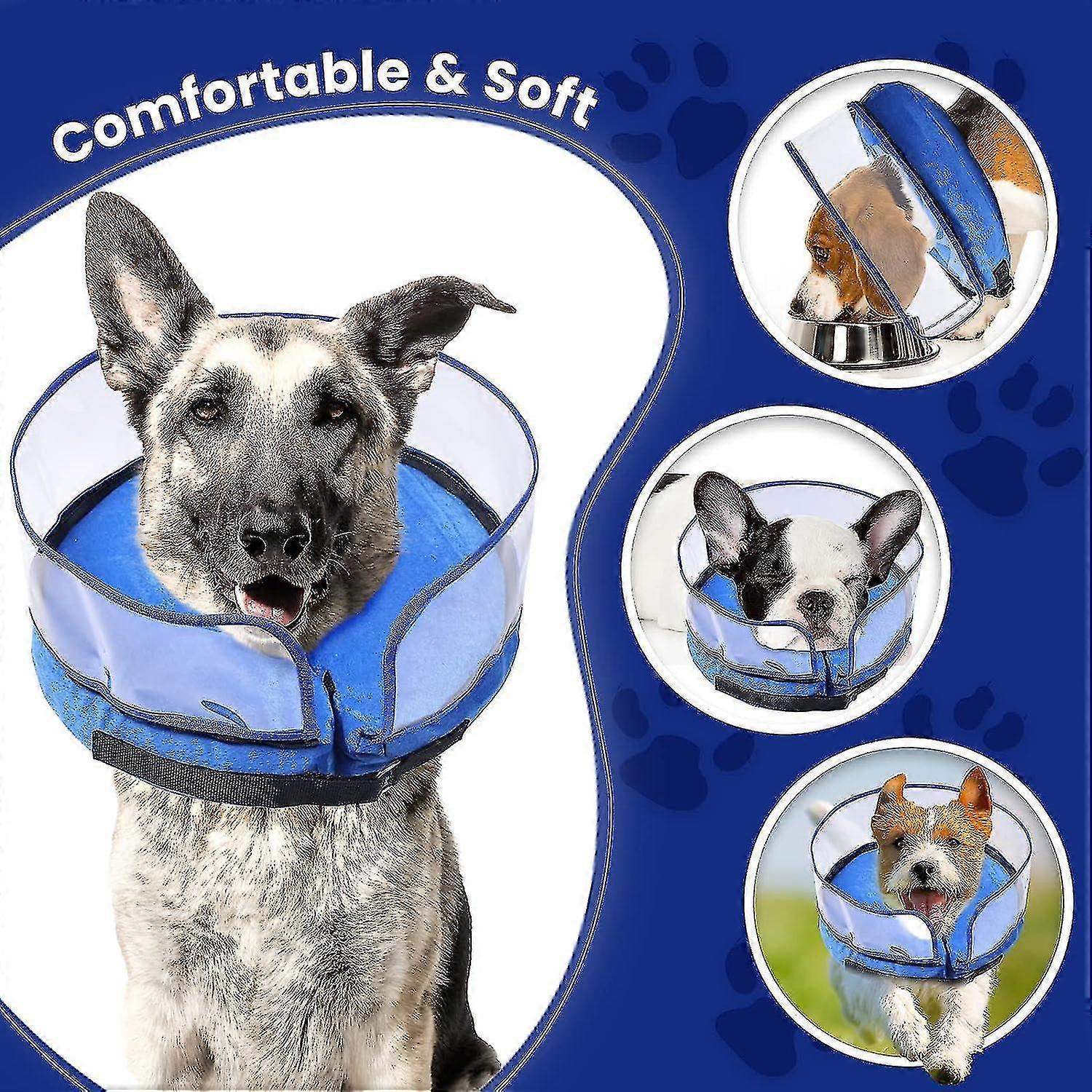 Dog Cone, Inflatable Dog Cone After Surgery For Small Medium Large Dogs ...