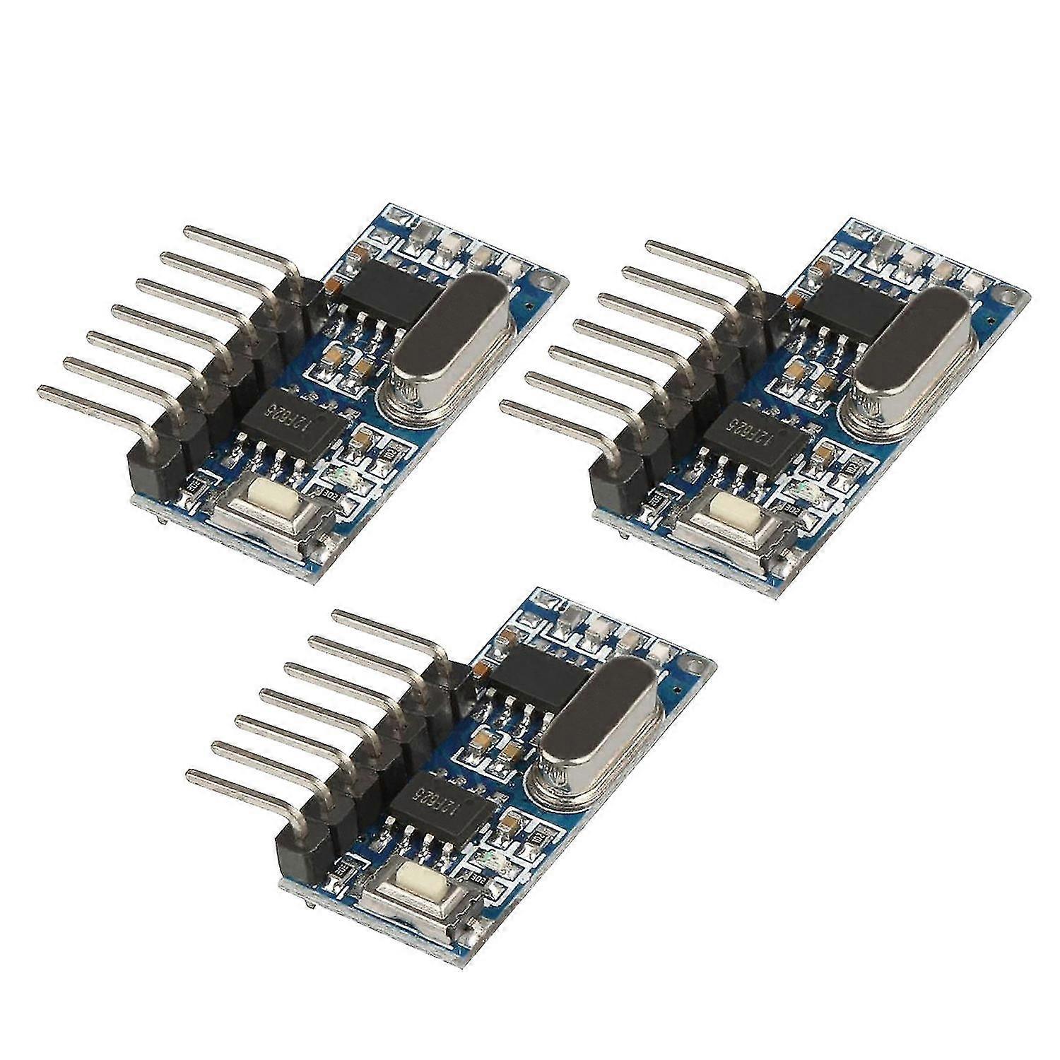 433Mhz Wireless Remote Control Switch 4CH RF Relay 1527 Encoding Learning Module for Light ...