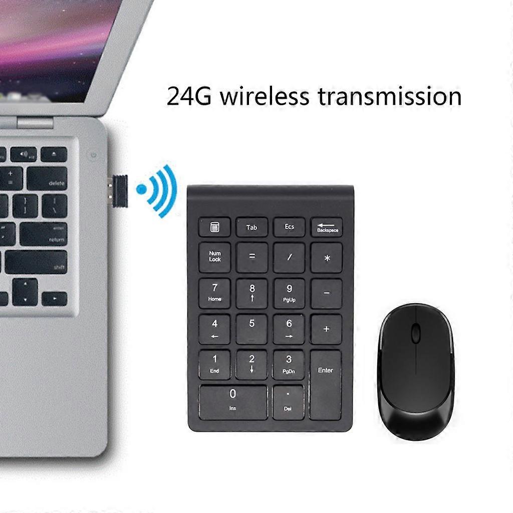 2.4G Wireless Keyboard And Mouse Kit Digital Numpad Keypad 22-Key ...