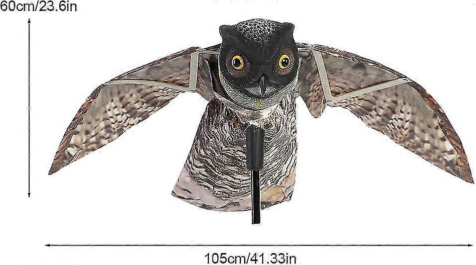 Prowler Owl With Moving Wing,lifelike,effective Garden Scarecrow ...