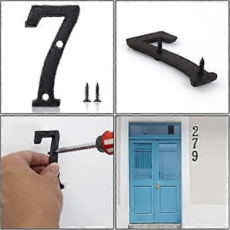 3 Inch Cast Iron House Numbers and Letters, Vintage Cast Iron Home ...