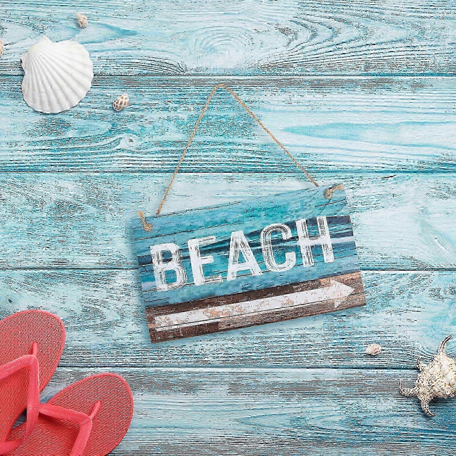 Wooden Beach Sign Hanging Beach Sign for Beach House Wood Craft Sign ...