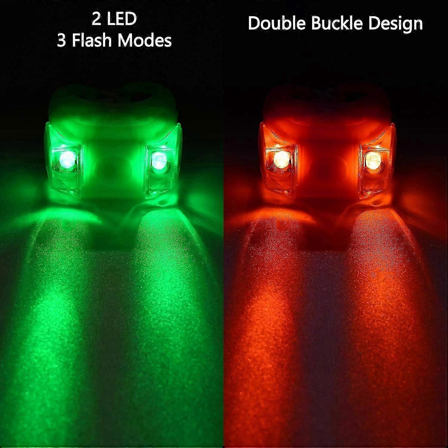 4 Pieces Boat Bow Lights Red and Green LED Boat Navigation Lights with ...