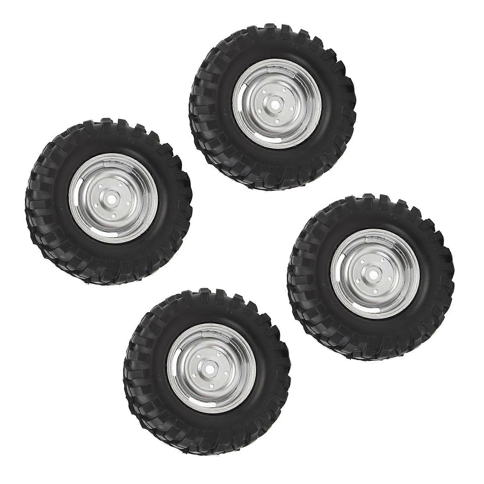 4PCS RC Crawler Tires 1.9 Inch Rubber Universal RC Tire with Plastic Wheel Rim for Axial 1/10 ...