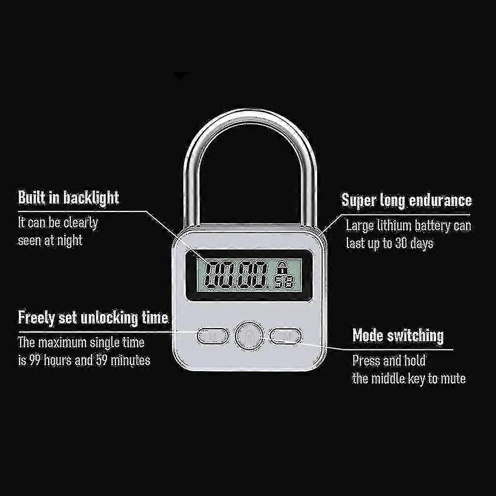 Smart Time Lock, 99 Hours Max Timing Lock With Lcd Display ...