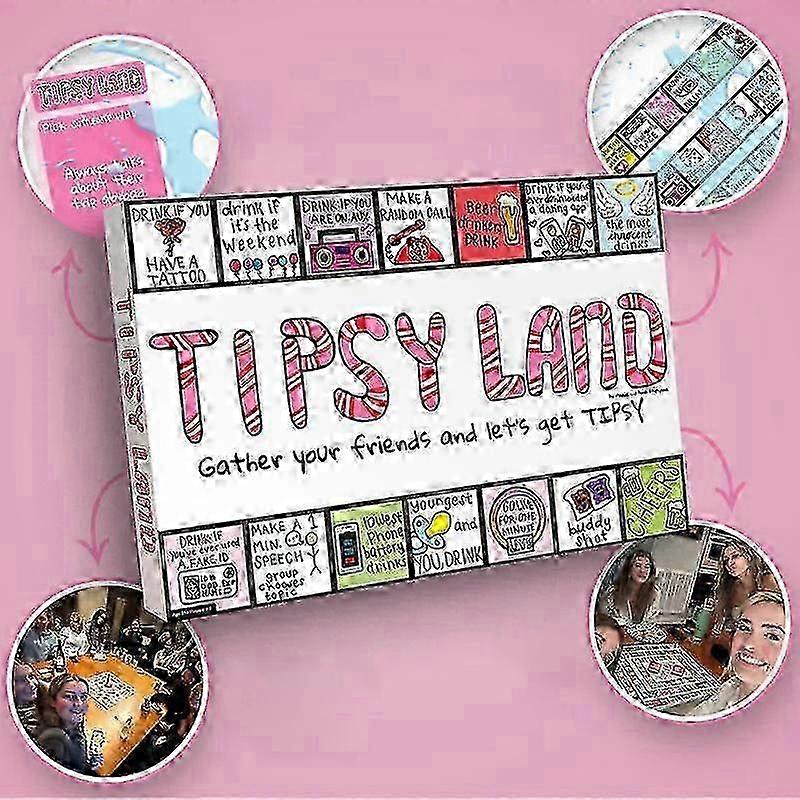 Tipsy Land Party Board Game - Fun Party Board Game for Adults - Fun Drinking Game for Friends ...