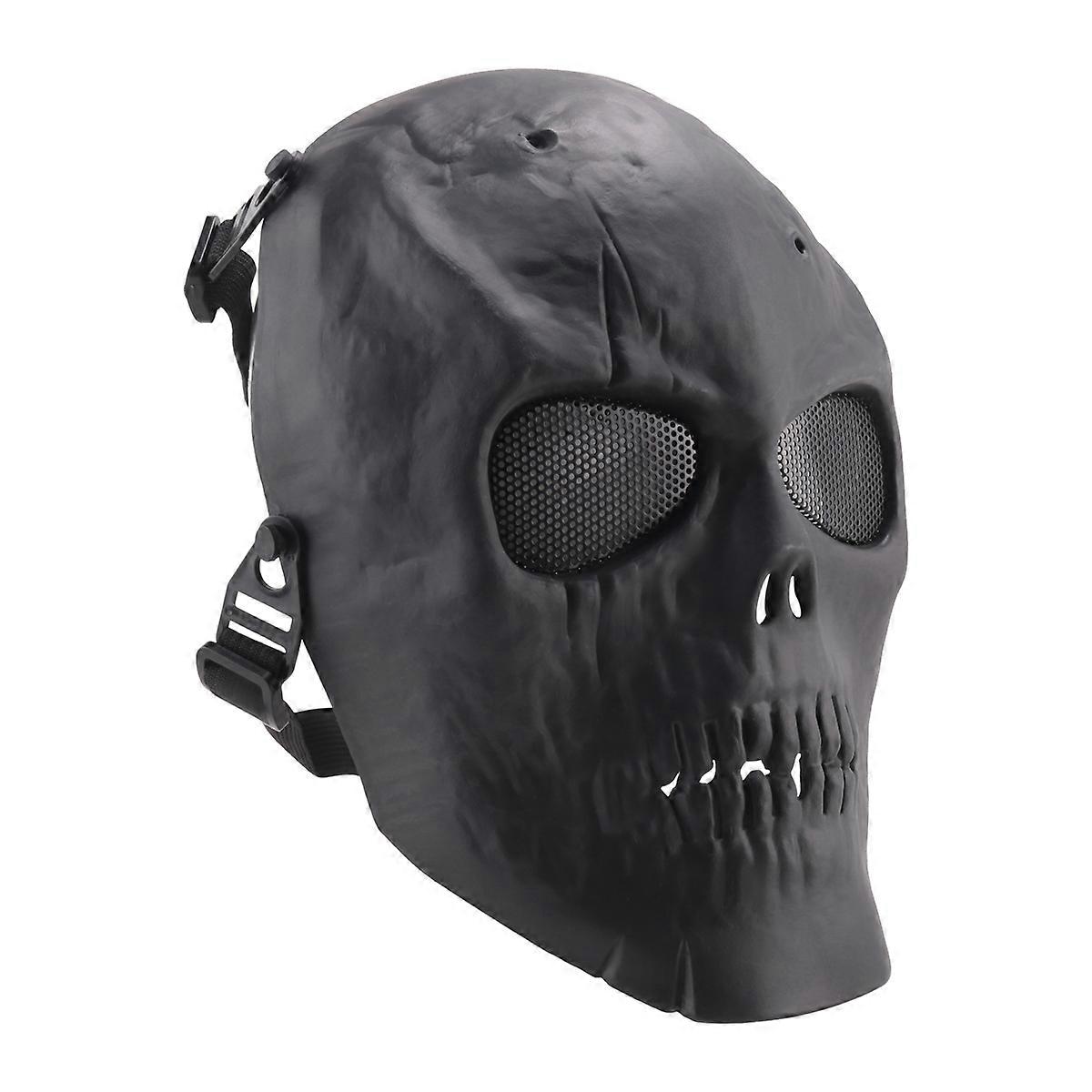 Airsoft Mask Skull Full Protective Mask - Black | Fruugo UK