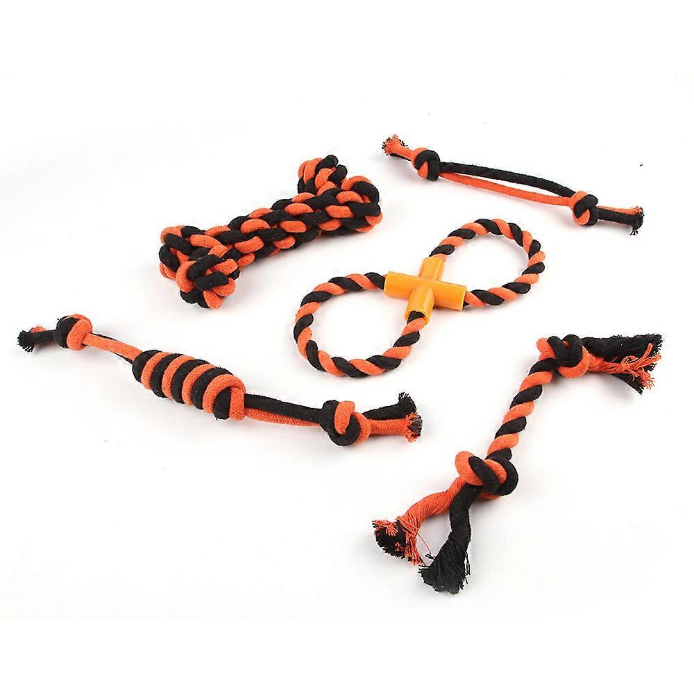 Durable Cotton Rope Dog Toy Knot Design for Teething Tug of War Boredom ...