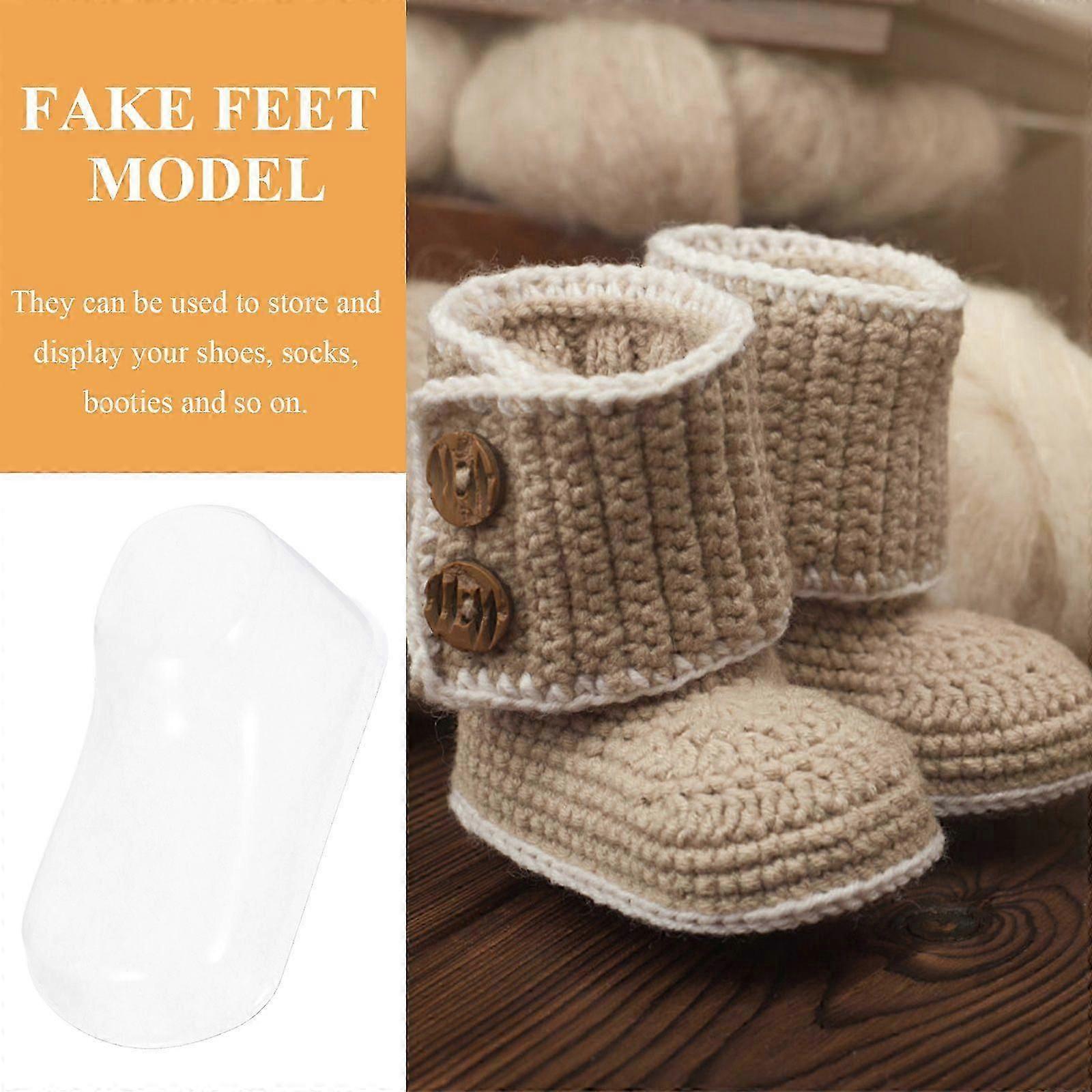 50pcs Clear Plastic Baby Feet Display Molds Toddler Booties Socks Shoes ...