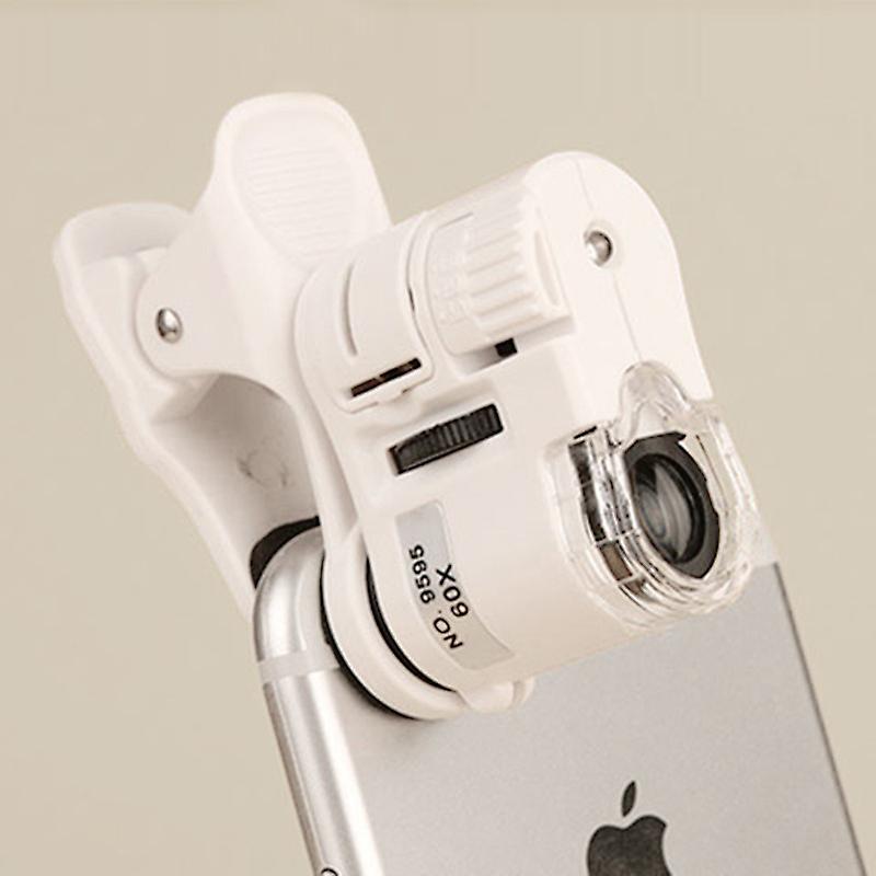 Mobile Phone Microscope 60x Magnifier Universal Led Instrument Macro ...