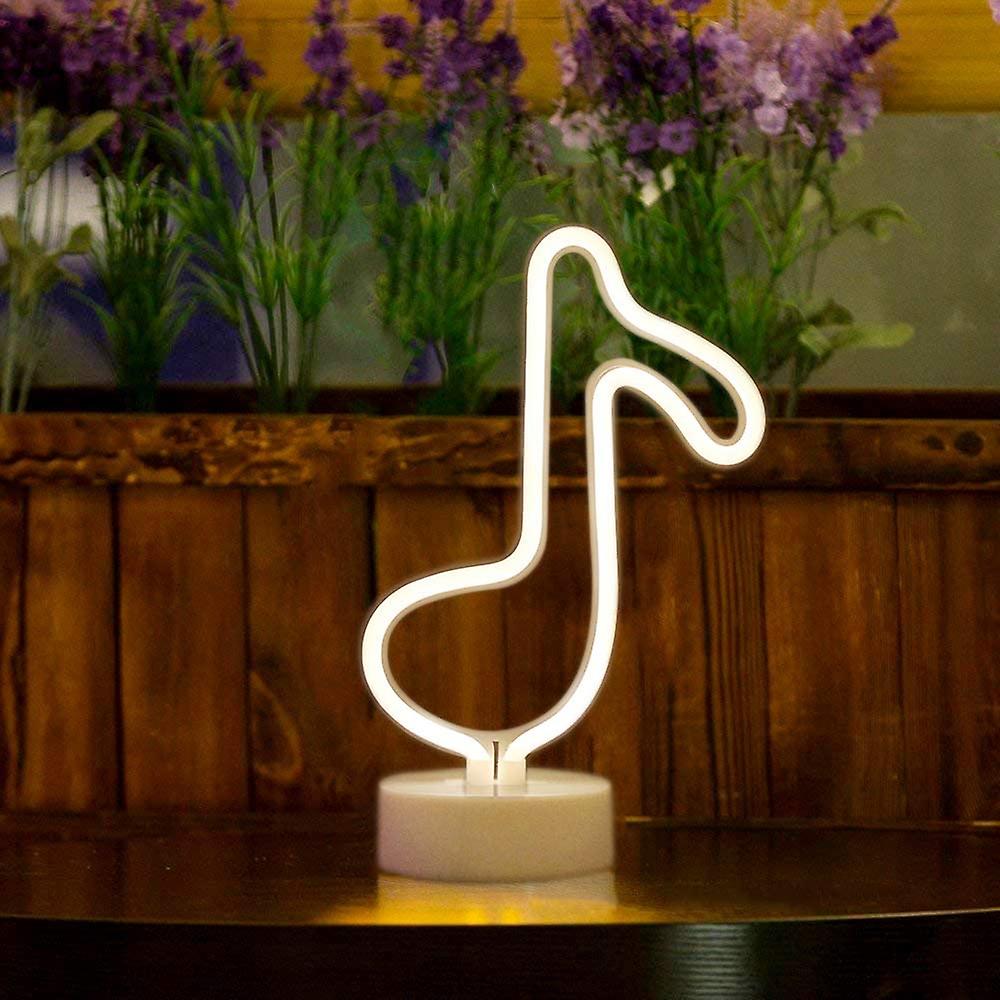 Music Note Neon Lights Led Musical Notation Shaped Night Lamps ...