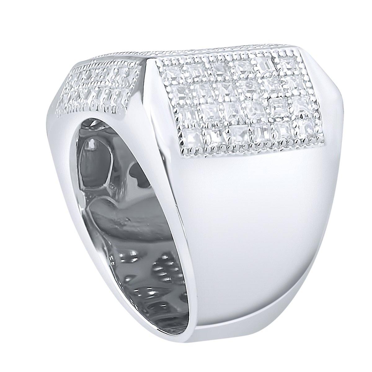 Sterling 925 Silver pave ring - ARTS | Fruugo UK