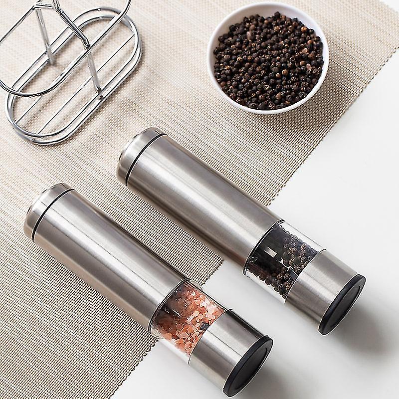 Electric Salt And Pepper Grinder Set - Automatic Salt Pepper Mills With ...