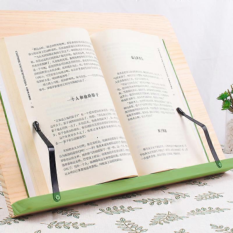 Adjustable Wood Book Stand with Metal Clip - Multifunctional Holder for ...