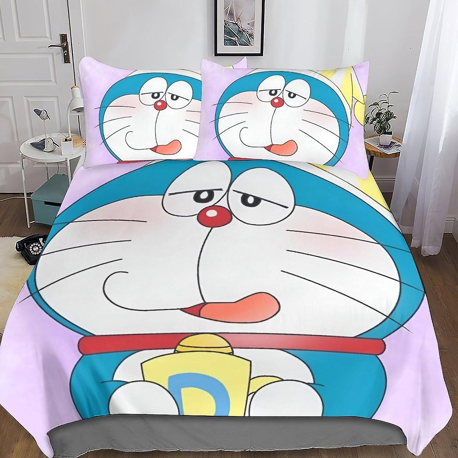 VCLUST Doraemon Printed Bedding Set Duvet Cover Set 3d Printed Cute ...