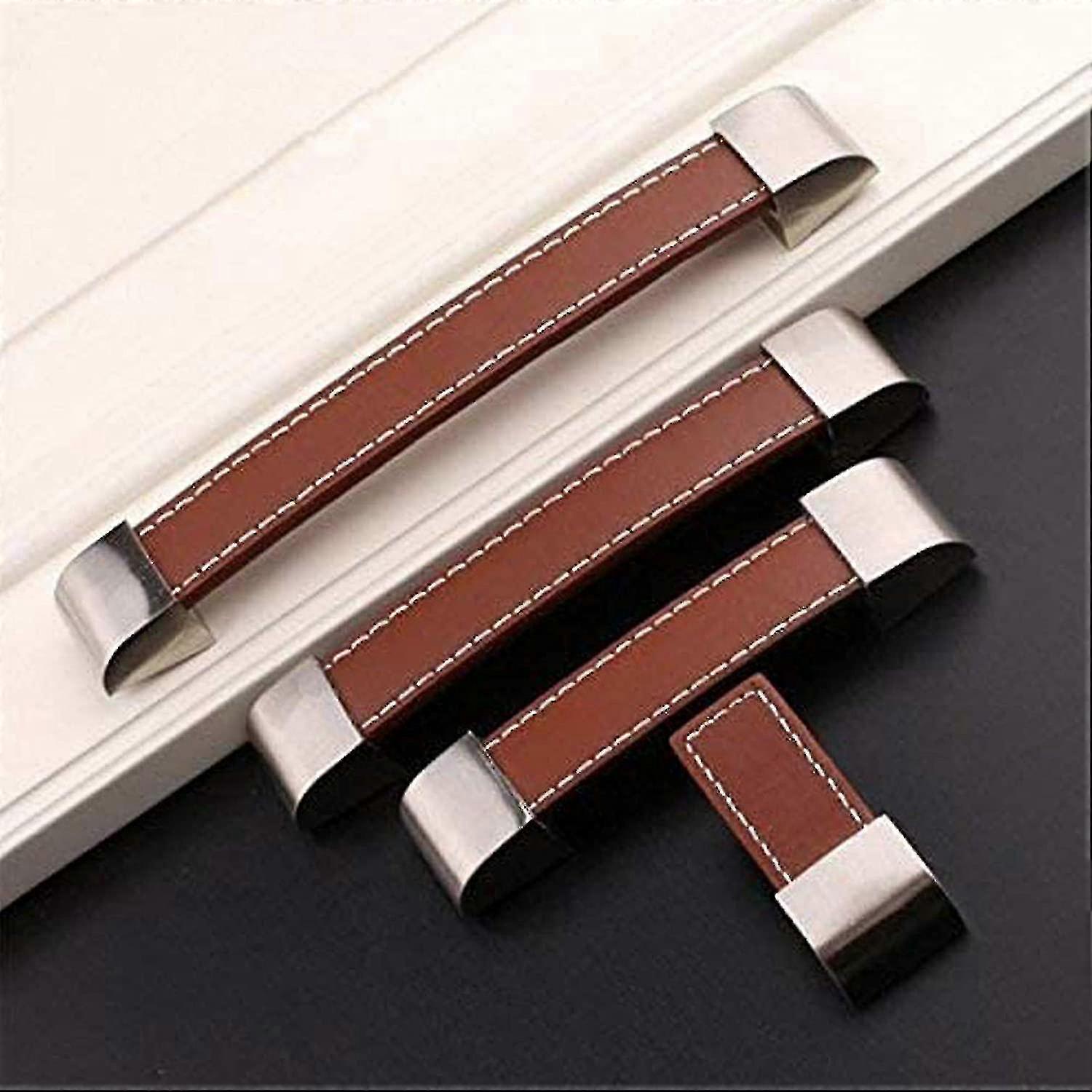 8 Pieces Leather Handle For Furniture, Cabinet Cabinet Handle Leather ...