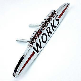 3d Metal John Cooper Works Front Grille Emblem Badge Jcw Logo Auto Car ...