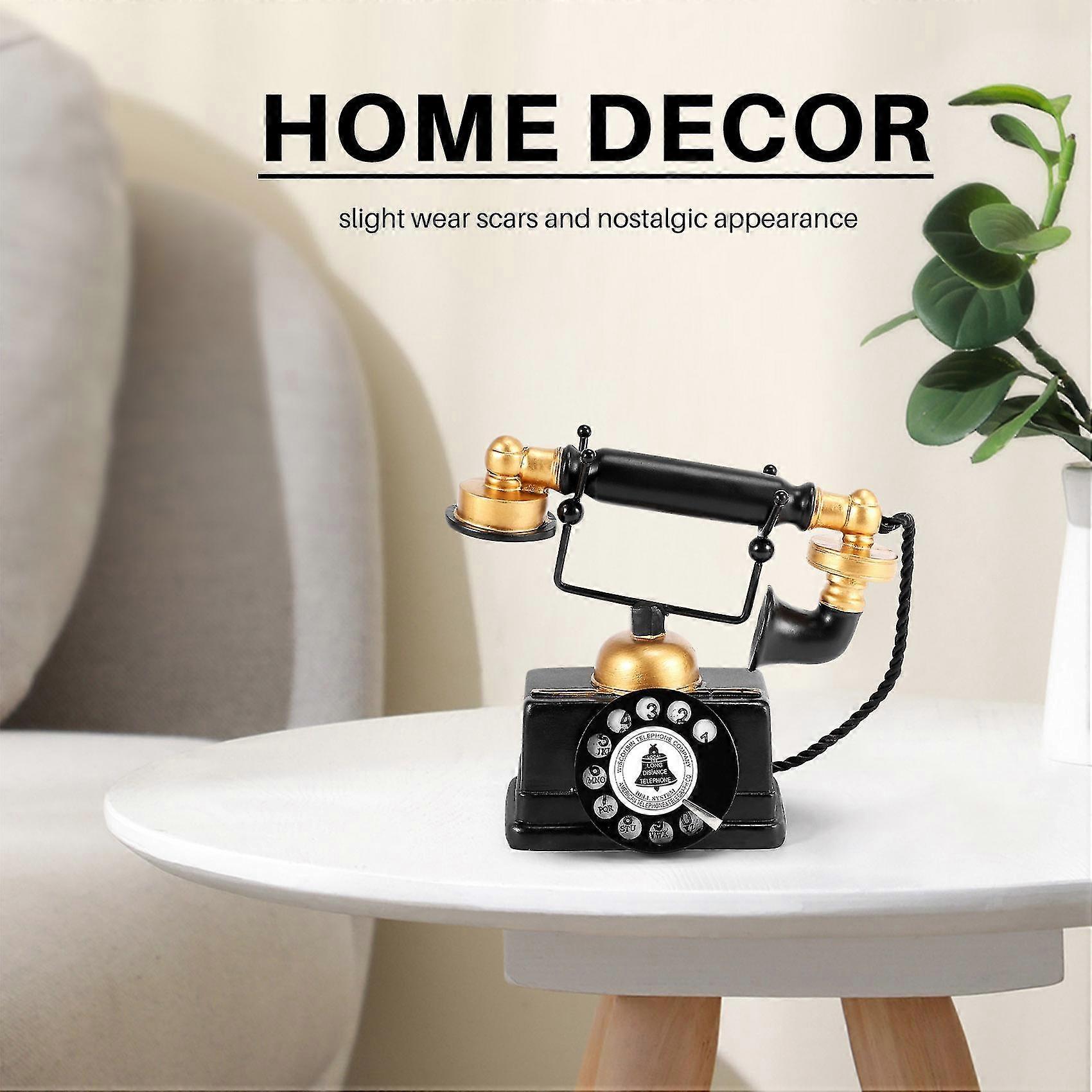 Industrial Loft Retro Rotary Phone Model Crafts Decoration Shop Cafe ...